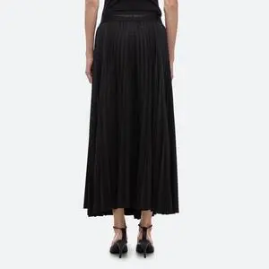 Helmut Lang Pleated Jacquard Skirt - Black/black