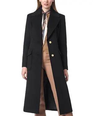 Bernardo Classic Tailored Wool Melton Coat