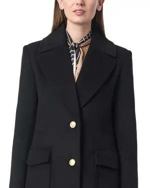 Bernardo Classic Tailored Wool Melton Coat