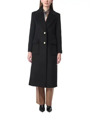 Bernardo Classic Tailored Wool Melton Coat