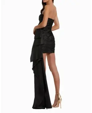 Mac Duggal Strapless Ruched Mini Dress - Black
