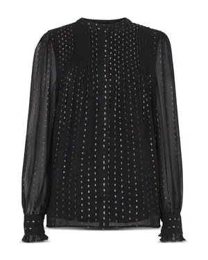 Whistles Metallic Stripe Shirt