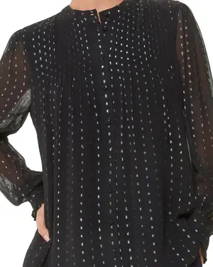 Whistles Metallic Stripe Shirt