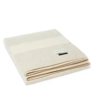 BLACKSAW Mason Stripe Baby Alpaca Throw - Shoji/ivory Stripe