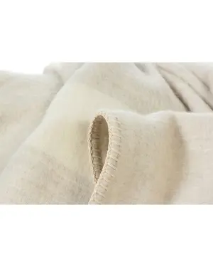 BLACKSAW Mason Stripe Baby Alpaca Throw - Shoji/ivory Stripe