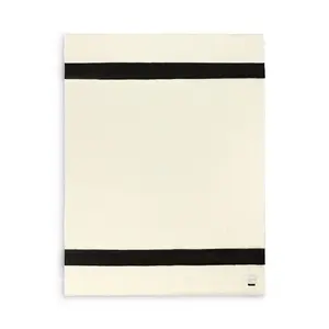 BLACKSAW Mason Stripe Baby Alpaca Throw Shoji/ivory