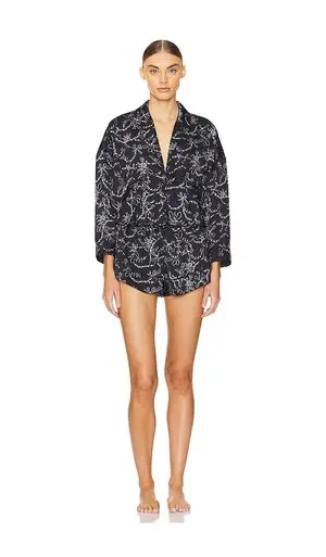 Free People X Intimately Fp Beauty Sleep Pj Set In Black - Black Combo