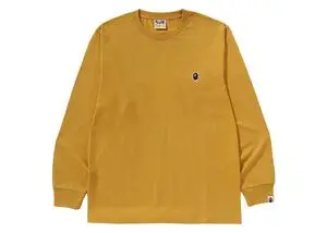 A BATHING APE One Point Long Sleeve Tee - Yellow