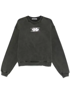 Alexander Wang Blade Logo Crewneck Sweatshirt - Washed Cedar