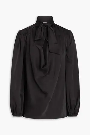 Black Silk Blouse Blouses