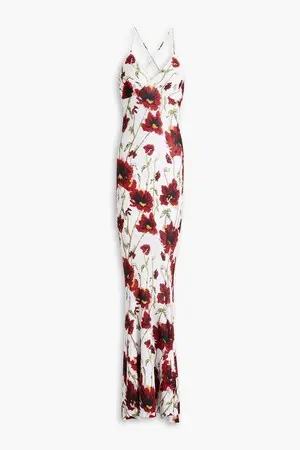 Norma Kamali Floral-print Stretch-jersey Gown