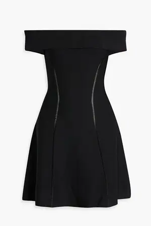 Zimmermann Off-the-shoulder Stretch-knit Midi Dress - Black