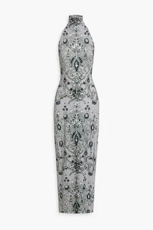 Norma Kamali Printed Stretch-jersey Gown