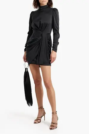 Zimmermann Draped Silk-blend Satin Mini Dress