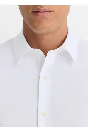 Vince Stretch-cotton Poplin Shirt - White