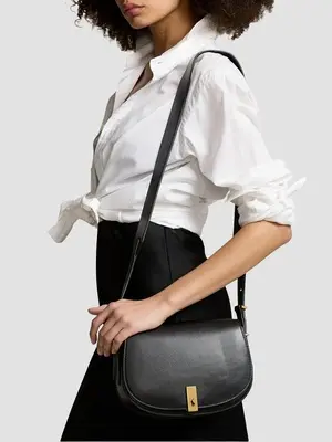 Polo Ralph Lauren Id Leather Saddle Bag - Black