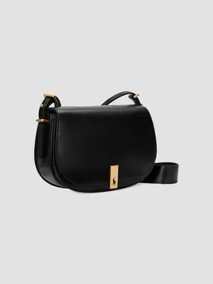 Polo Ralph Lauren Id Leather Saddle Bag - Black