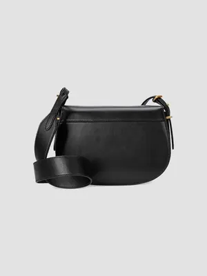 Polo Ralph Lauren Id Leather Saddle Bag - Black