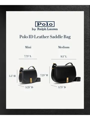 Polo Ralph Lauren Id Leather Saddle Bag - Black