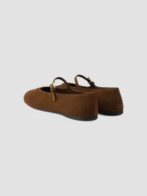 Prada Suede Ballerinas - Brown