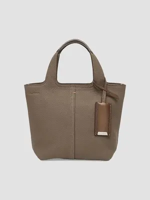 Santoni Mini Chapelier Leather Bag - Beige