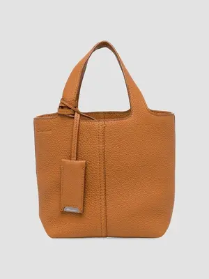 Santoni Mini Chapelier Leather Bag - Light Brown