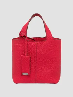 Santoni Mini Chapelier Leather Bag - Red