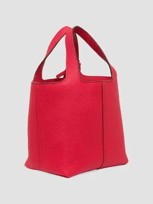 Santoni Mini Chapelier Leather Bag - Red