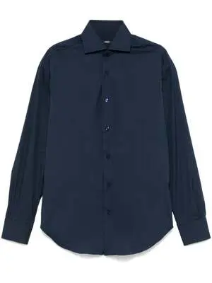 BARBA NAPOLI Spread-collar Shirt - Blue