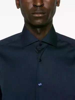 BARBA NAPOLI Spread-collar Shirt - Blue