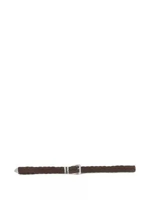 Brunello Cucinelli Interwoven Suede Belt - Brown