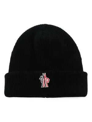 Moncler Logo-patch Beanie - Black
