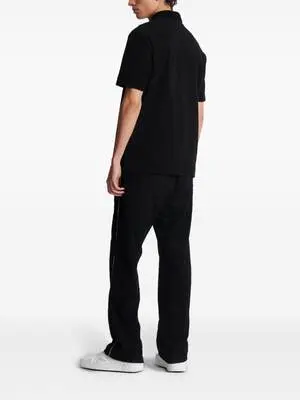 Balmain Monogram Velvet Cotton Polo Shirt