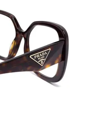 Prada Tortoiseshell Oversize-frame Glasses