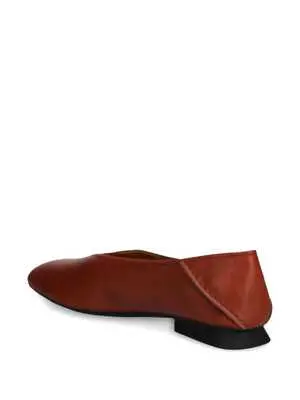 Camper Casi Myra Leather Ballerina Shoes - Brown