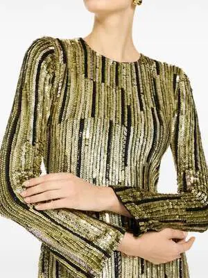 ILTA Nola Embellished Evening Dress - Gold