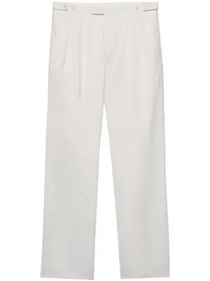 Prada Wide-leg Cotton Trousers