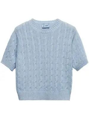 Prada Cable-knit Cashmere Sweater - Blue