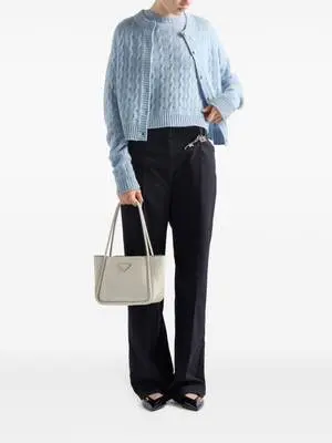 Prada Cable-knit Cashmere Sweater - Blue