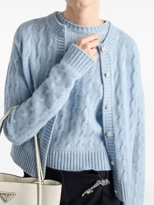 Prada Cable-knit Cashmere Sweater - Blue