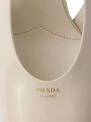 Prada 85mm Leather Slingback Pumps - Neutrals