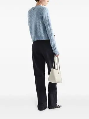Prada Cable-knit Buttoned Cardigan
