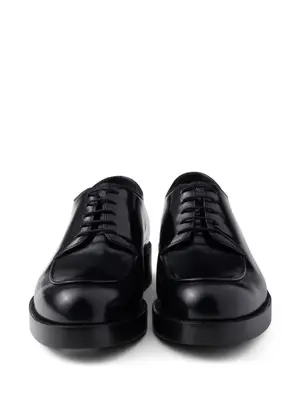 Prada Brushed-leather Derby Shoes