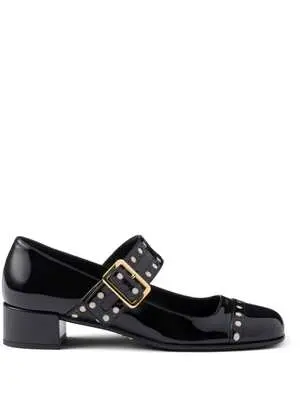 Prada 35mm Leather Mary Jane Pumps