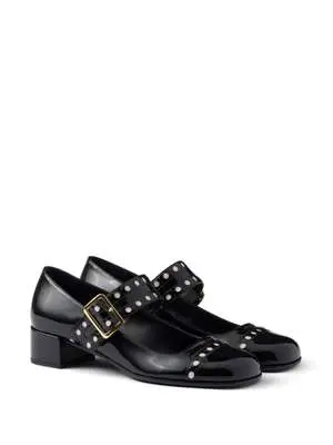 Prada 35mm Leather Mary Jane Pumps