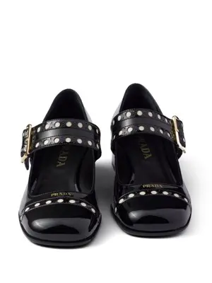 Prada 35mm Leather Mary Jane Pumps