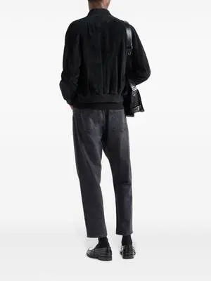 Prada Suede Bomber Jacket - Black