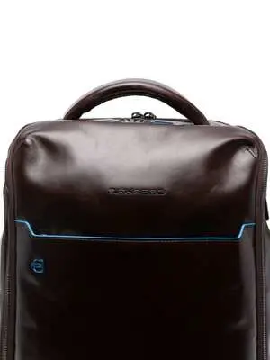 PIQUADRO Leather Backpack - Brown