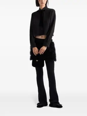 Prada Bow-detail Shirt - Black