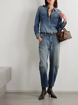 NILI LOTAN Travis Denim Shirt - Blue